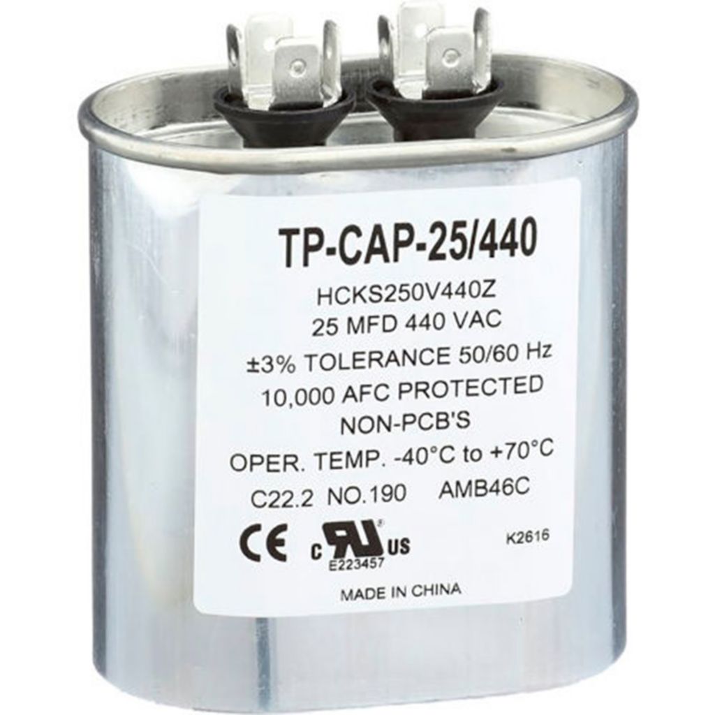 TP-CAP-25/440 - Oval Run Capacitor 25 MFD 440 VAC – tradeprohvac